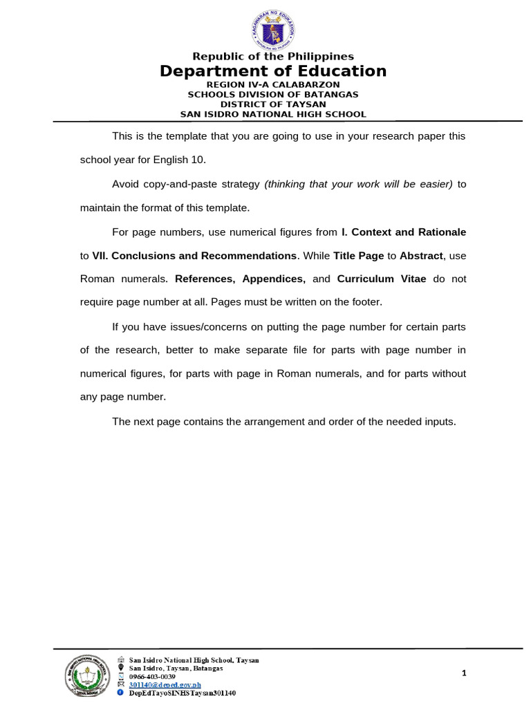 G10 Research-Paper Template | PDF | Methodology | Human Communication