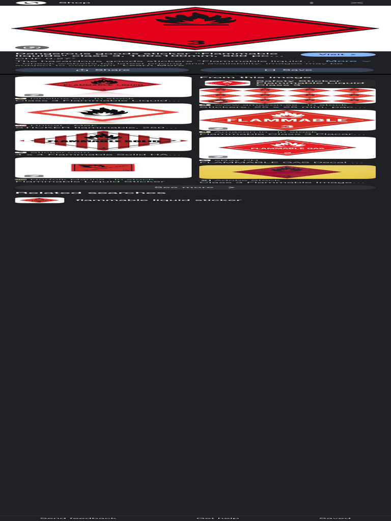 Class 3 DG Sticker - Google Search | PDF