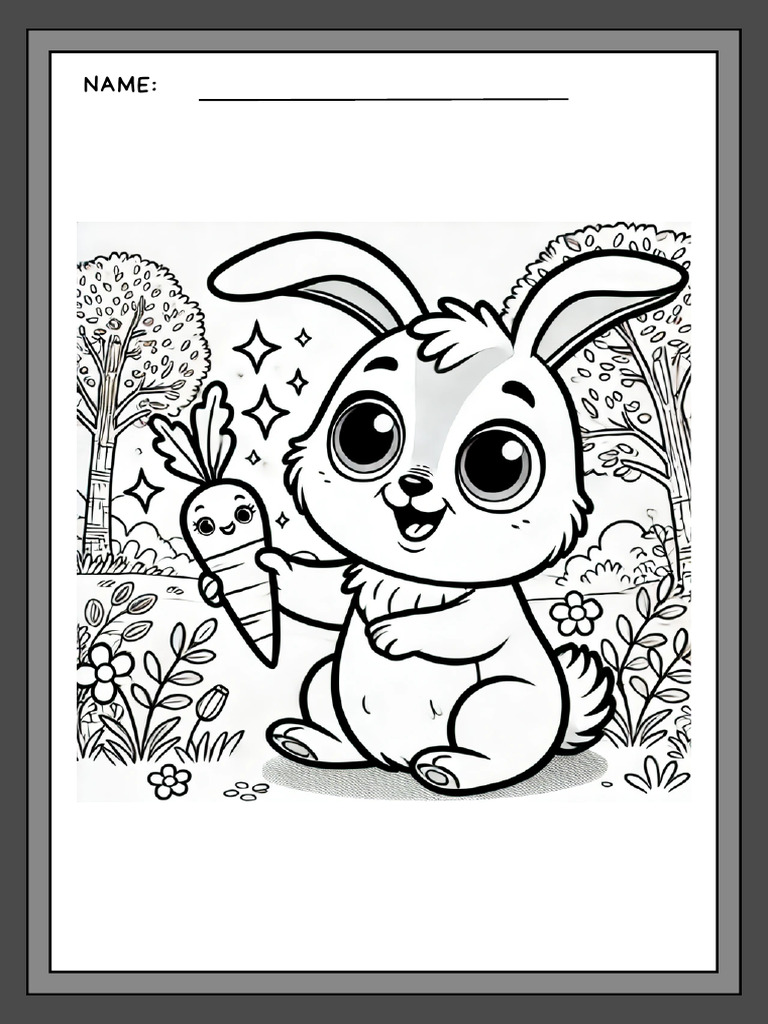 Land Animals Coloring Pages Activity Worksheet in Black and White ...