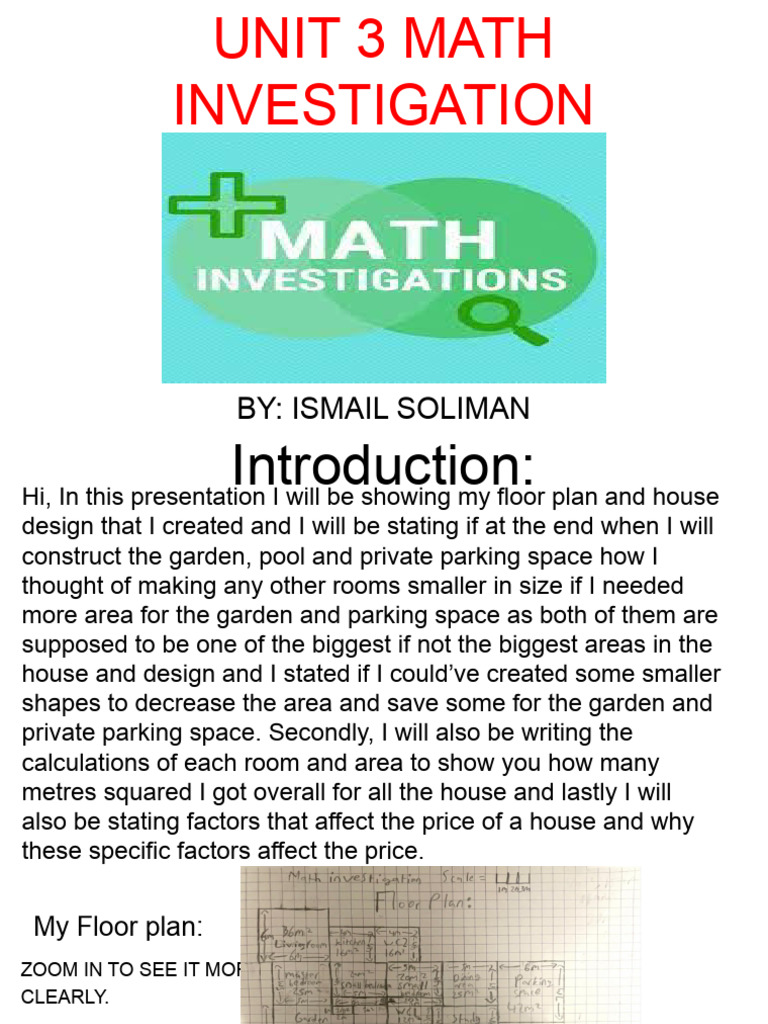Unit 3 Math Investigation | PDF | Area | Length