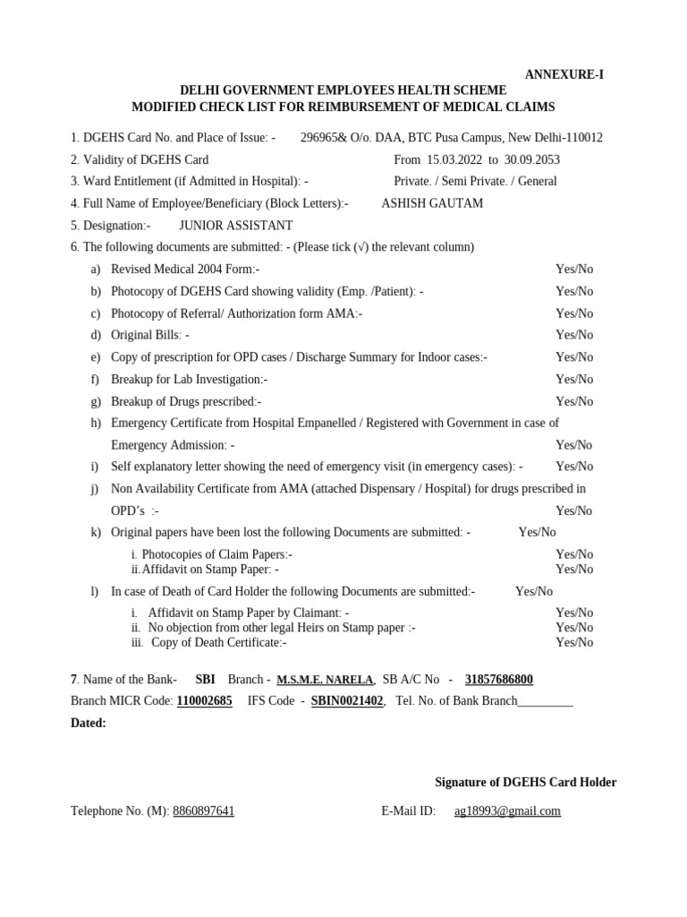 Medical Annexure Form I - II - 2023 | PDF | Hospital | Health Care
