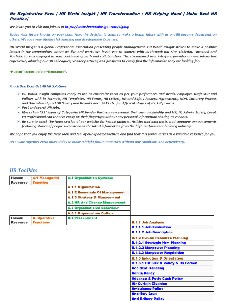 HRWI HR Toolkits User Guideline | PDF | Labor | Employee Relations