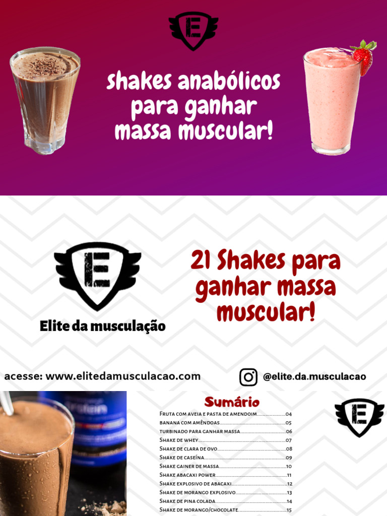 Bonus Surpresa Shakes Anabolicos Para Ganhar Massa Muscular | PDF | Alimentos