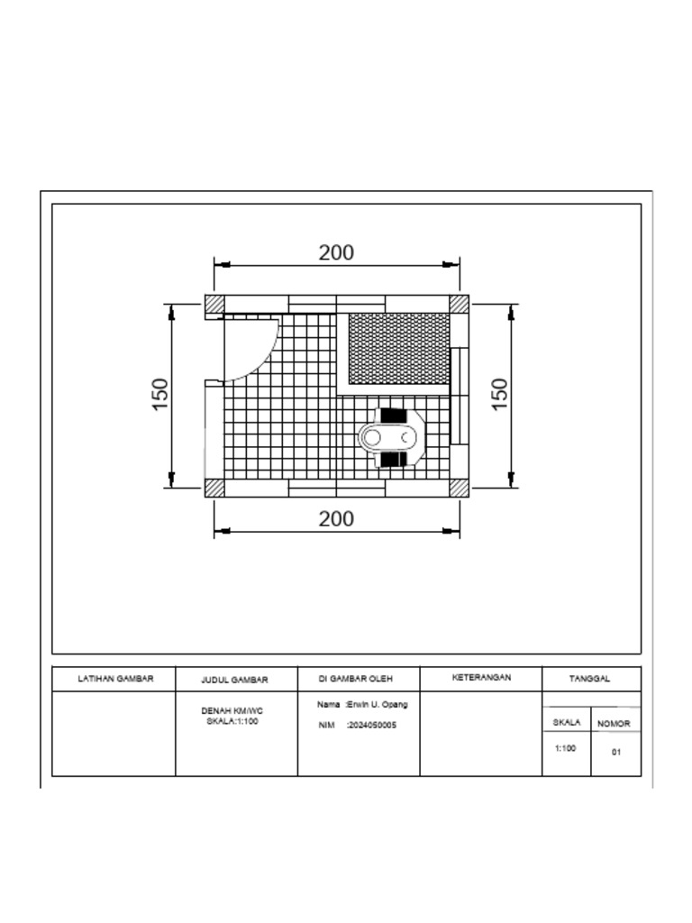Denah KM - WC | PDF