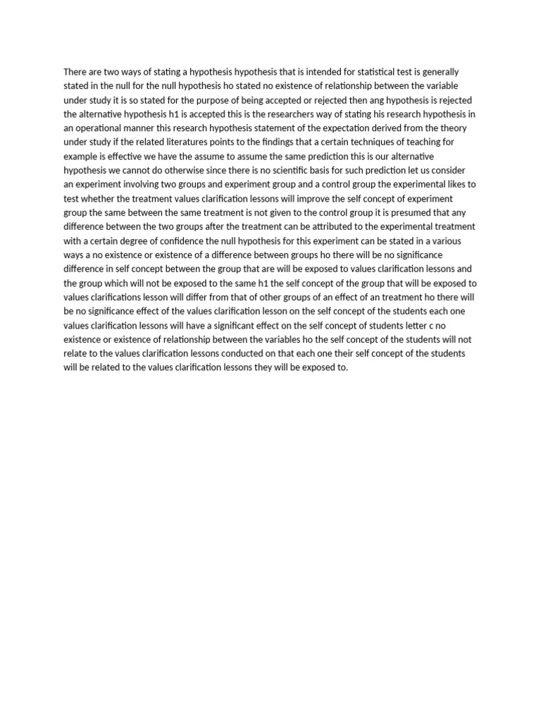 Understanding Null and Alternative Hypotheses | PDF