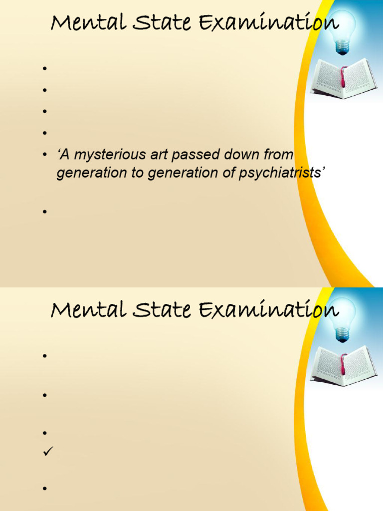 Mental State Examination | PDF | Mental Disorder | Human Diseases And ...