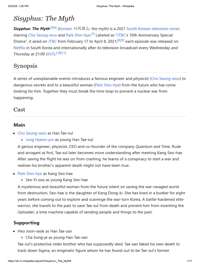 Sisyphus - The Myth - Wikipedia | PDF | Television