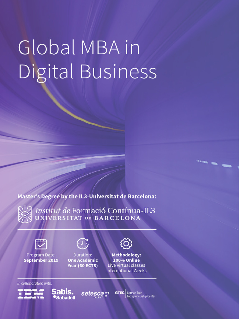 Global MBA in Digital Business Overview | PDF | Innovation | Marketing
