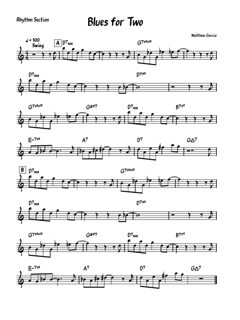 Blues For Two-Rhythm Section | PDF