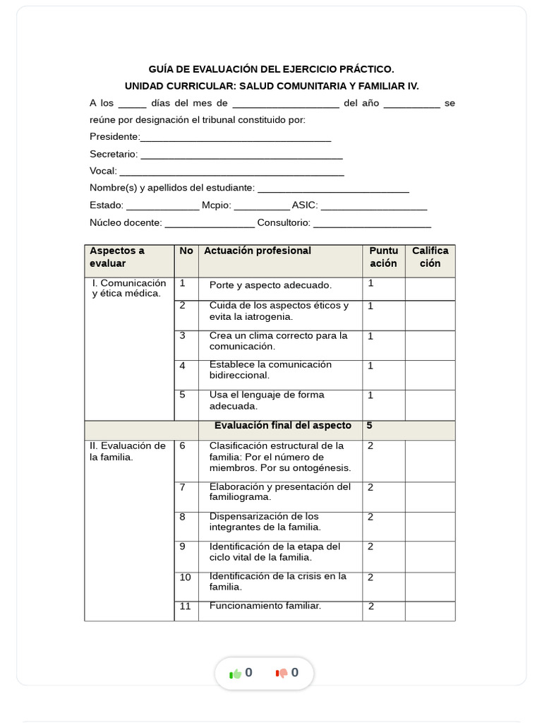 Guia Eva Eje Pract SFC IV - Compress | PDF | Examen físico | Especialidades Medicas