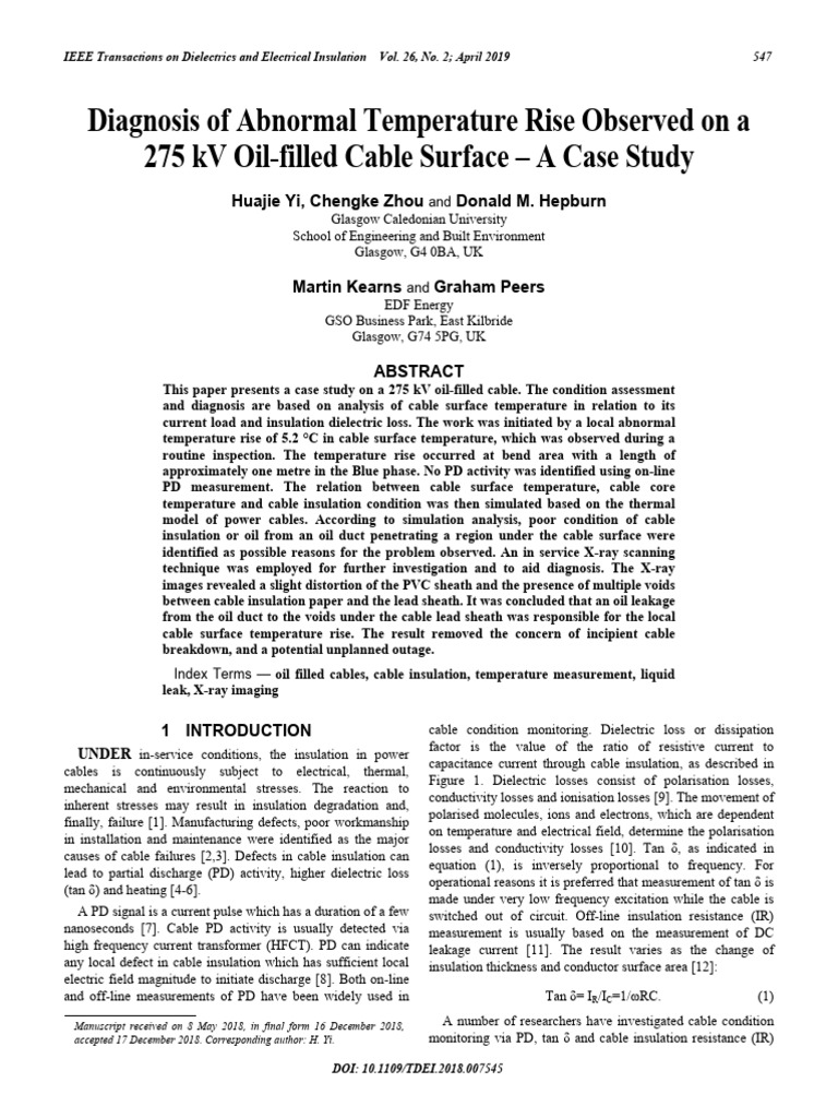 Yi, 2019, Diagnosis of Abnormal Temperature Rise Observed On A 275kV ...