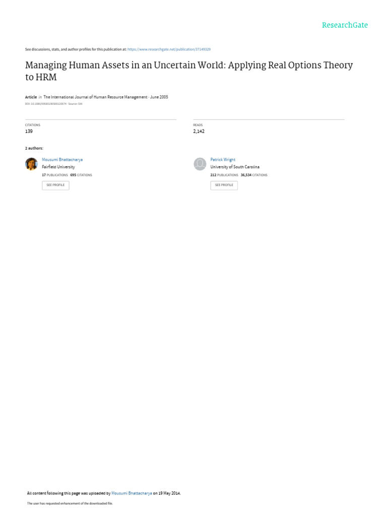 viewcontent.cgi | PDF | Option (Finance) | Human Capital