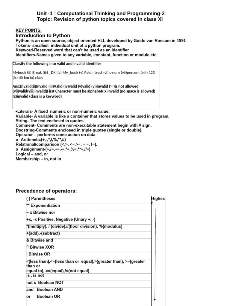 Question bank _all sequences | PDF | Control Flow | Boolean Data Type