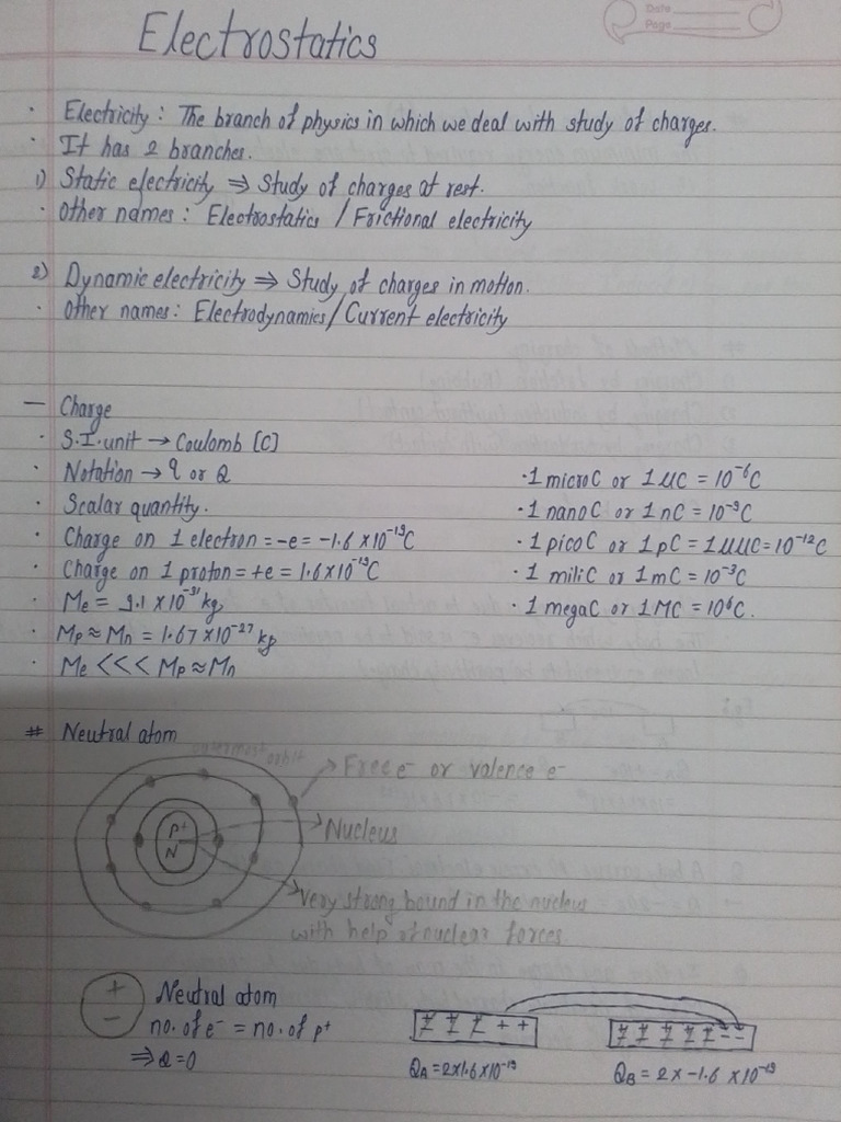 Electrostatics 1 | PDF