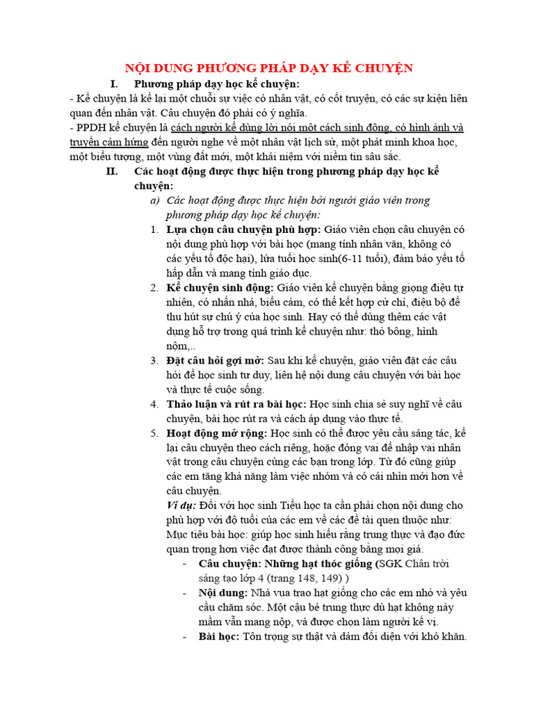 PPDH Kể chuyện | PDF