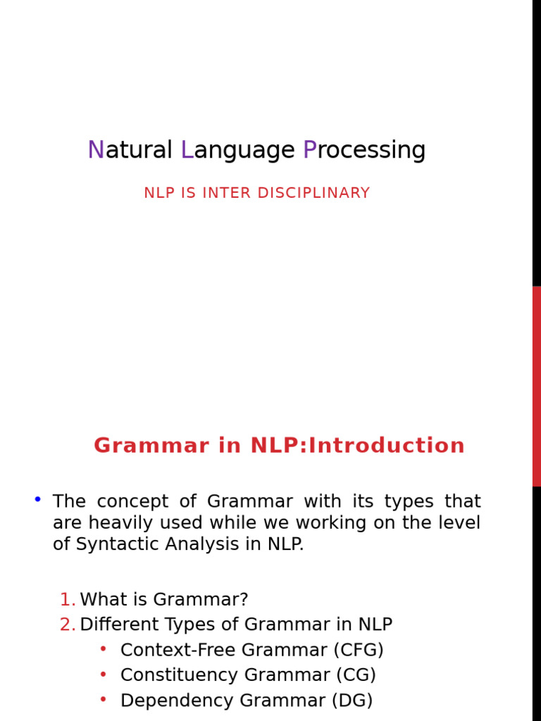 Types of Grammar in NLP Explained | PDF | Phrase | Syntax