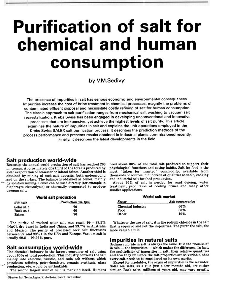 Purification of Salt IM96 | PDF