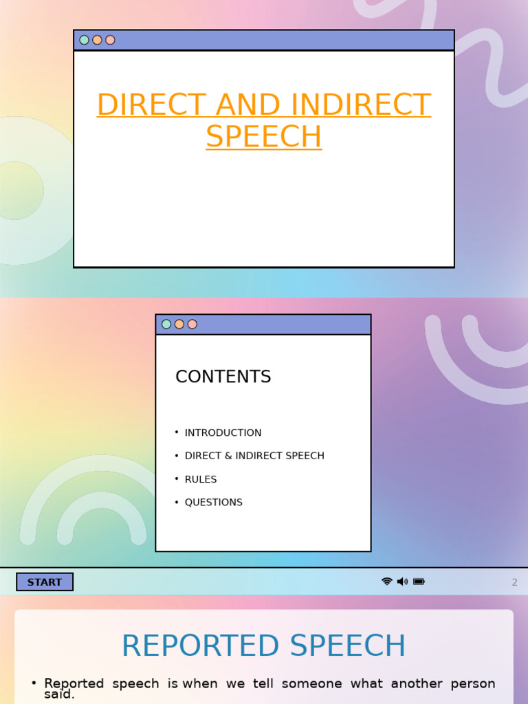 Direct and Indirect Speech 2 | PDF