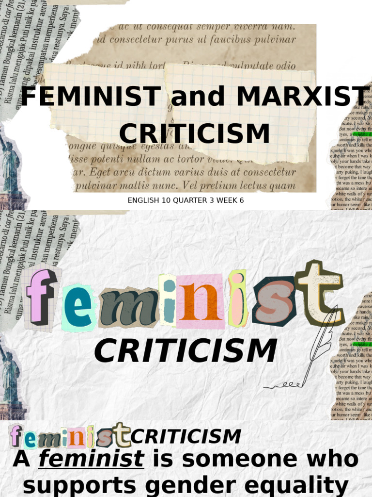 Feminist and Marxist Literary Criticism | PDF | Feminism | Gender Studies