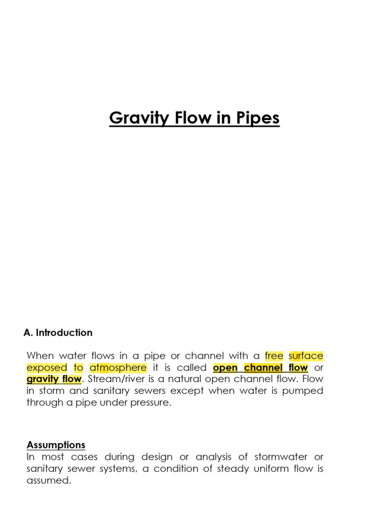 3 Gravity Flow, Distribution Networks | PDF | Physical Phenomena ...