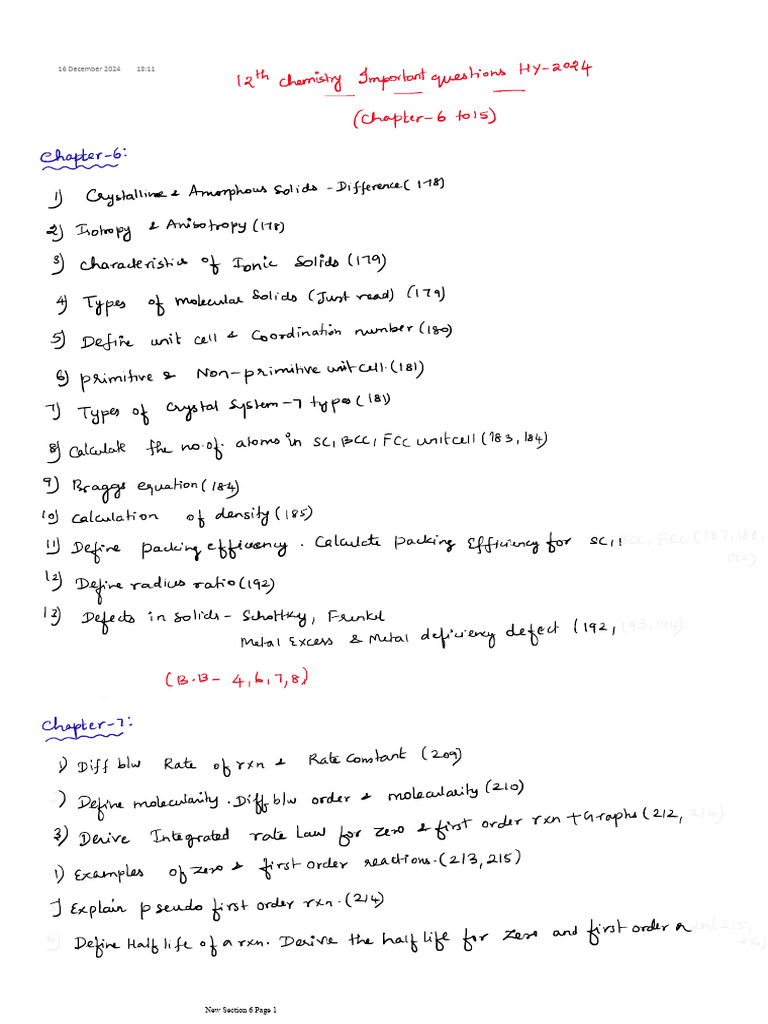 12th Chem Pub Imp Que | PDF