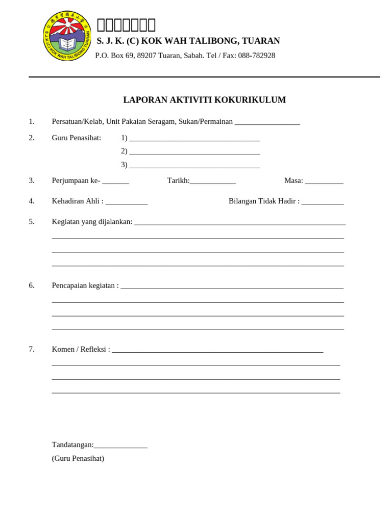 Laporan Mingguan Kokum-Contoh | PDF