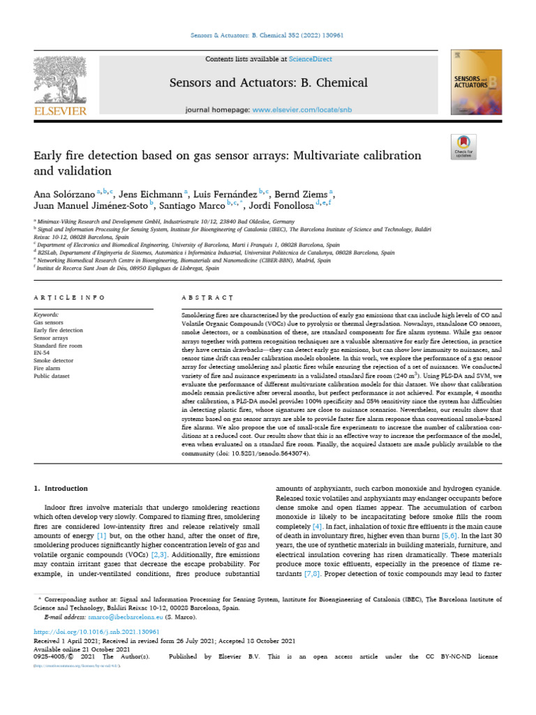 base paper 1 | PDF | Smoke | Sensor