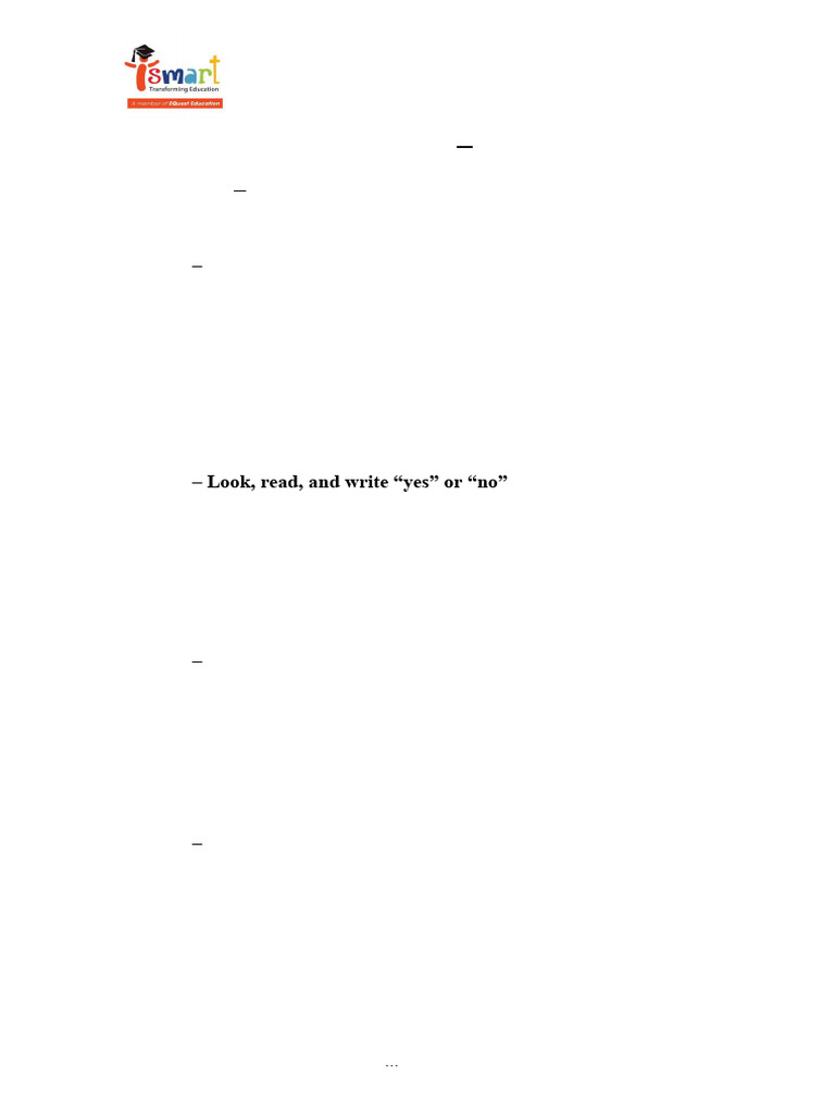 Template - Grade 1&2 - Progress Test - Reading & Writing - Key | PDF