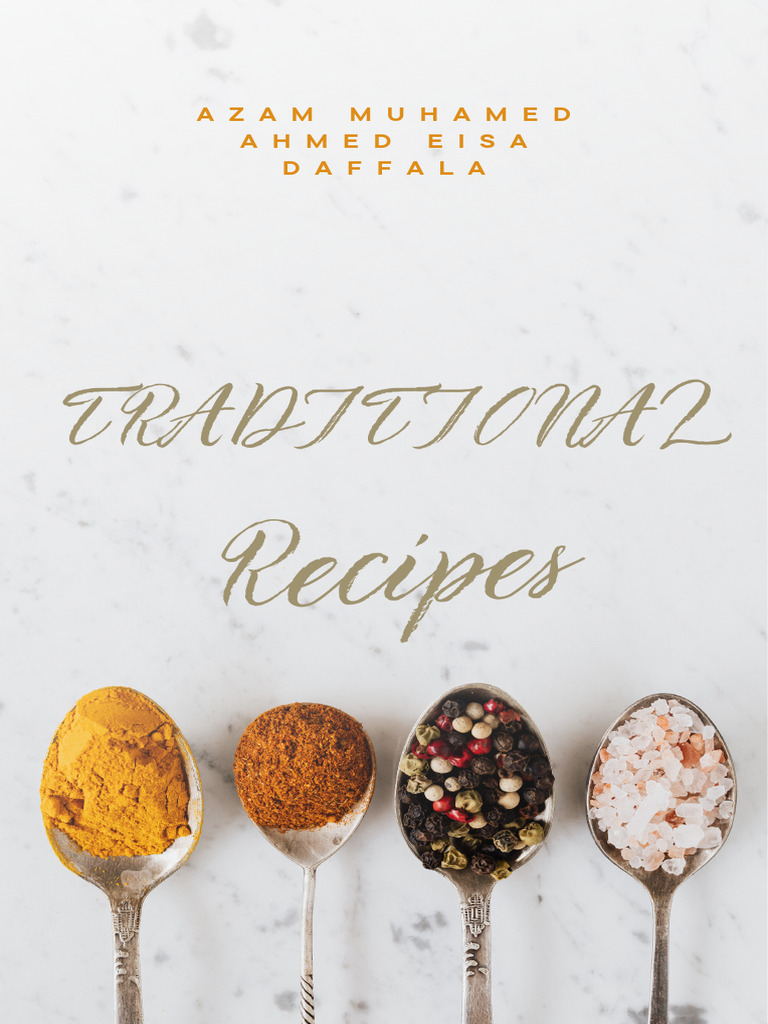 Simple Family Recipe Book Cover | PDF