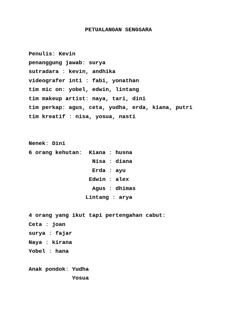 Petualangan Sengsara-1 | PDF