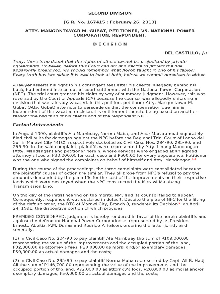 Compromise Agreement Lawyer Is Not A Third Party | PDF | Lawsuit ...