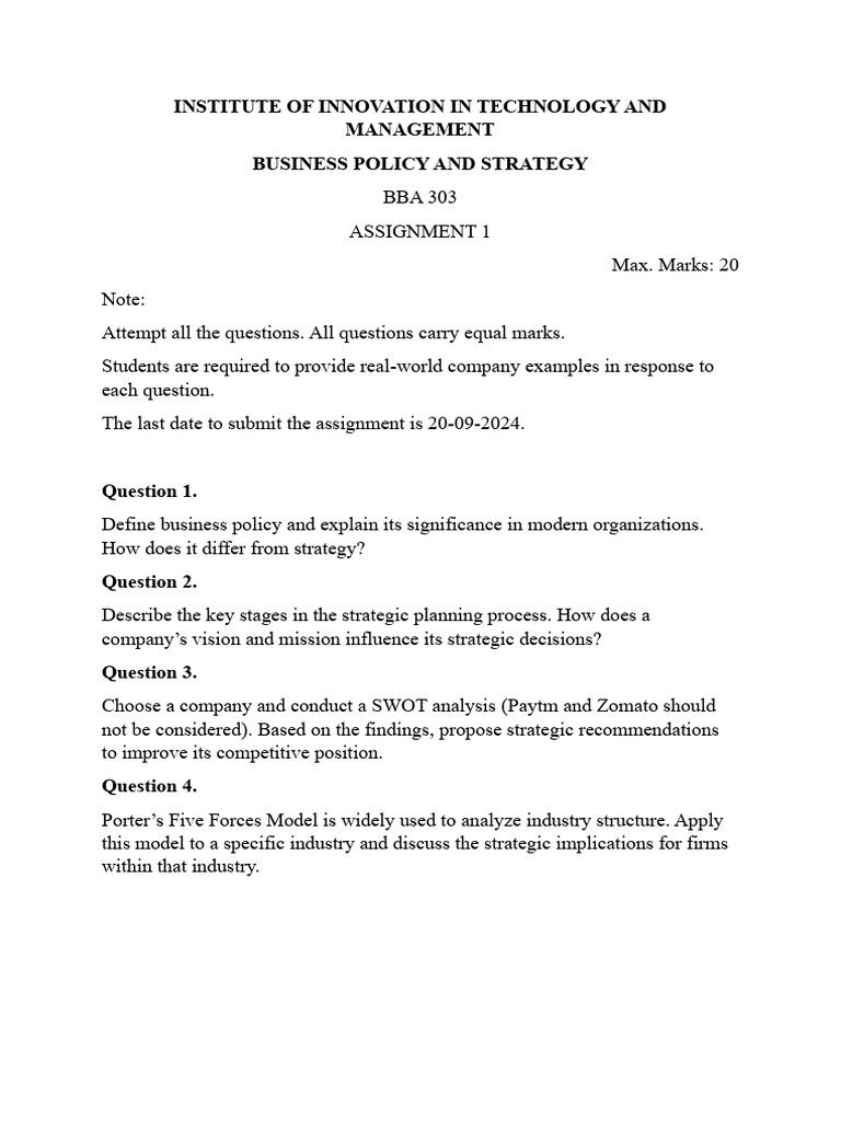 Assignment_BPS 1 | PDF