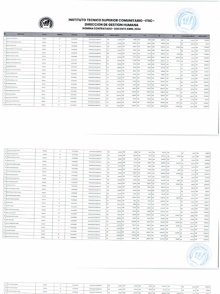 Nomina-Docente-ABRIL-2024 | PDF