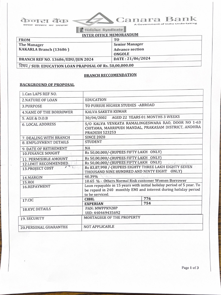 Branch Recommendation | PDF