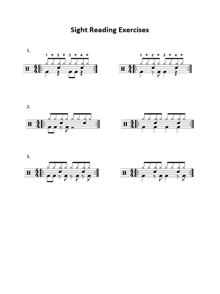 Sight Reading Exercises 2 | PDF
