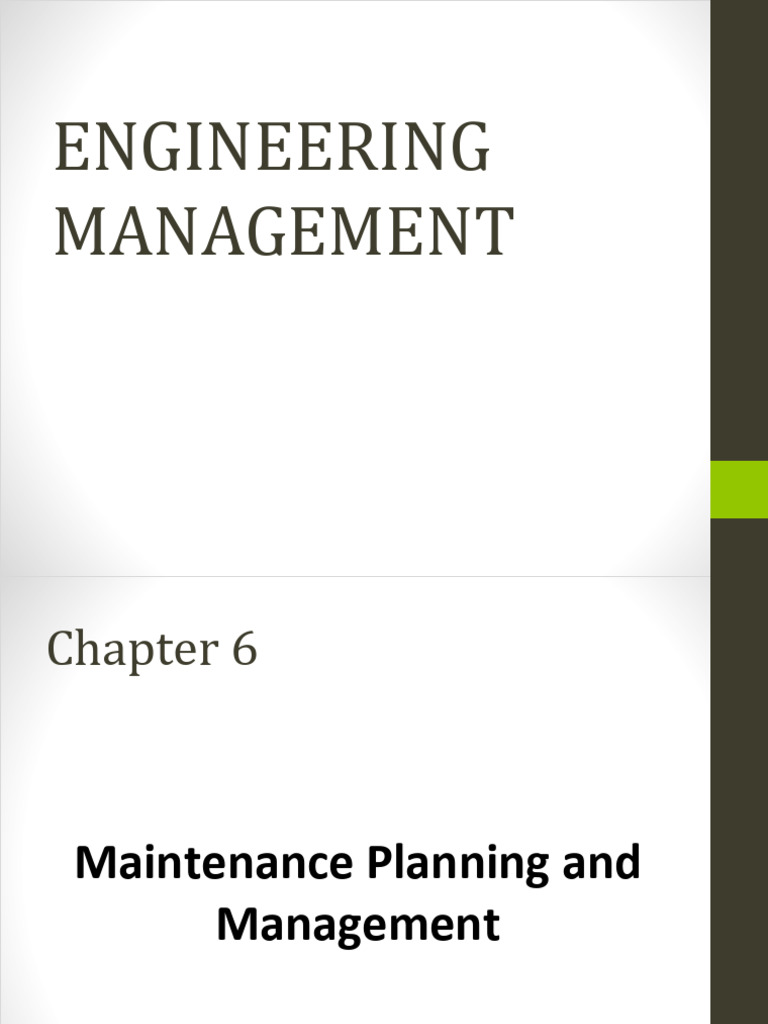 Maintenance Planning and Management Guide | PDF | Reliability Engineering