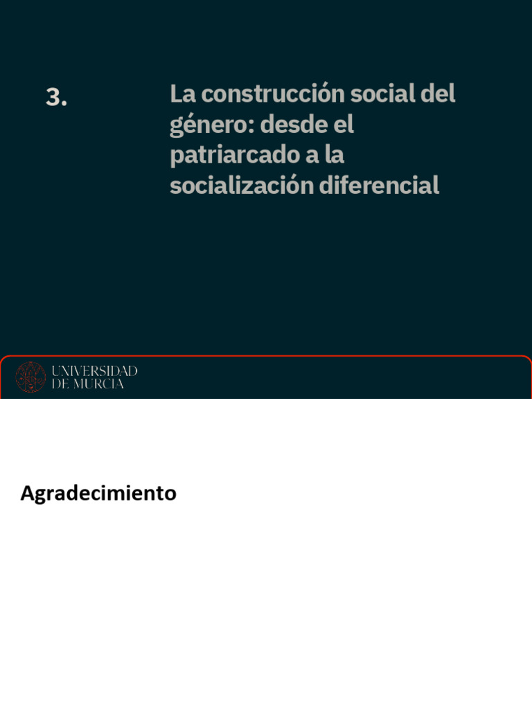 Tema 3 La Construccion Social Del Genero Pdf Mujer Género