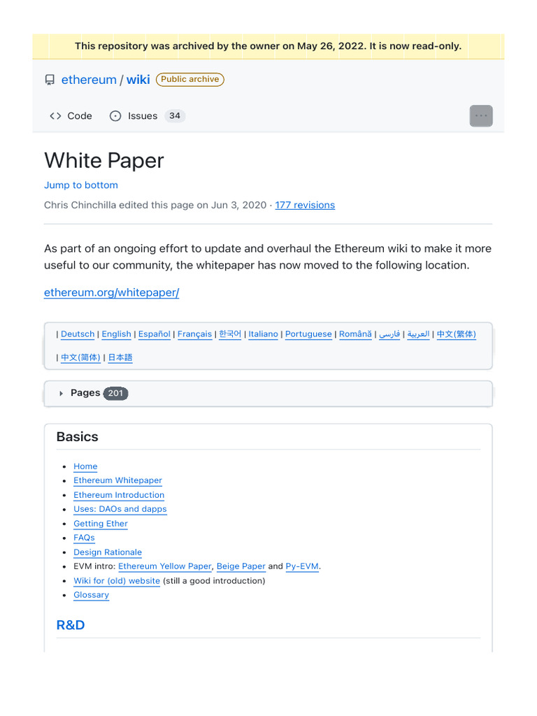 White Paper: Ethereum | PDF
