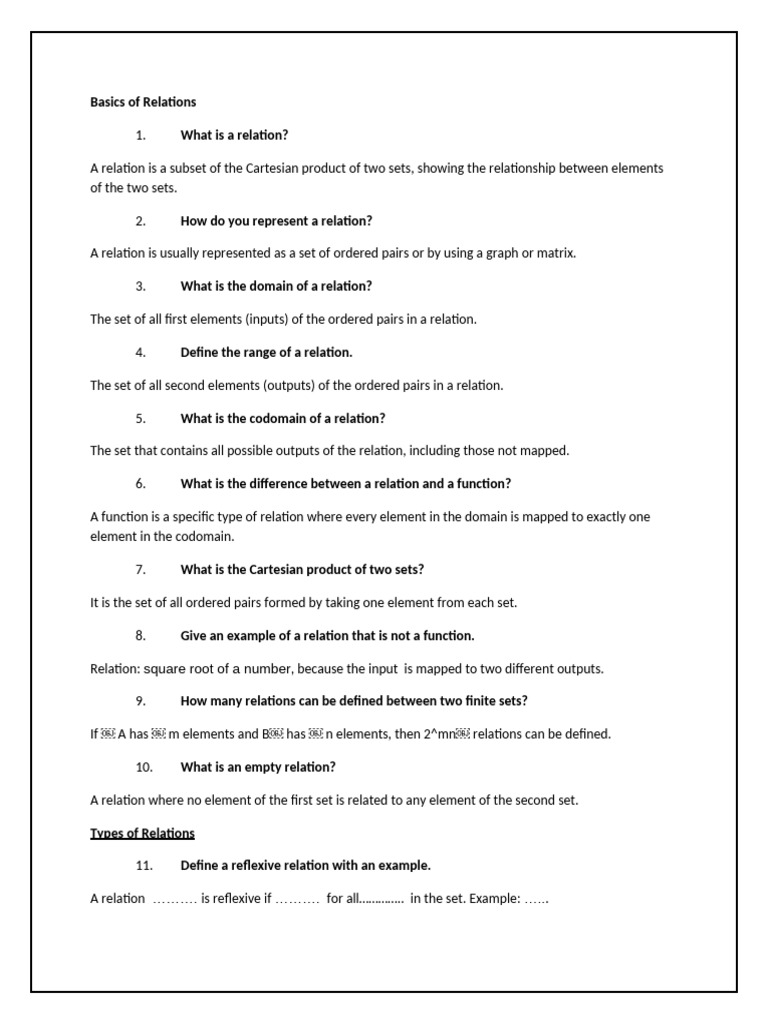 NOTES FOR ISC CLASS 12 MATHS VIVA (BOARD) | PDF | Function (Mathematics ...