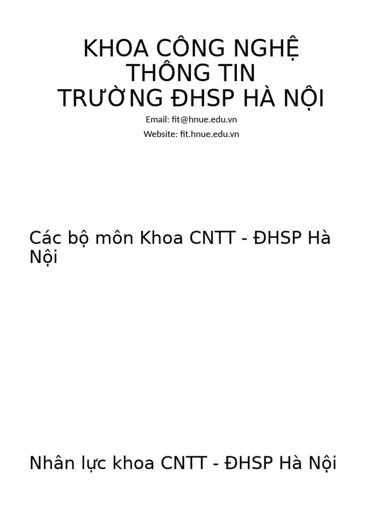 Gioi Thieu Khoa CNTT | PDF