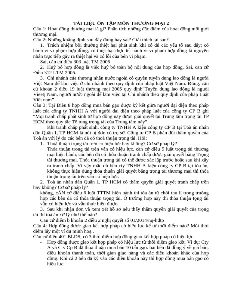 ÔN TẬP LTM2 | PDF