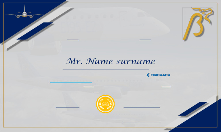 Embraer 170-190 Gen Fam Certificate | PDF