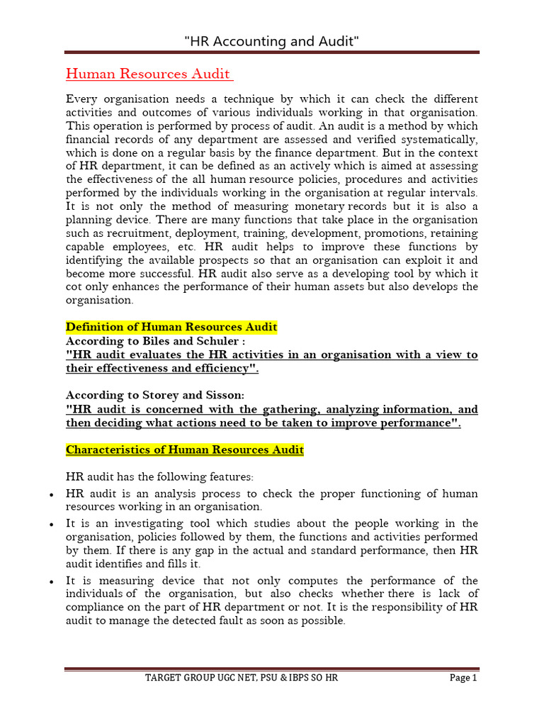 HR Audits: Enhancing Organizational Effectiveness | PDF | Audit | Human ...