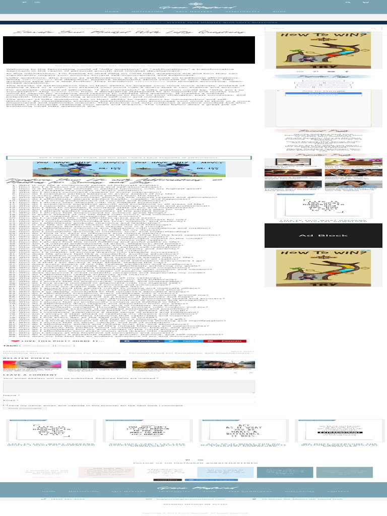 Elevate Your Mindset With Lofty Questions - Grace Mastered | PDF | Mindset