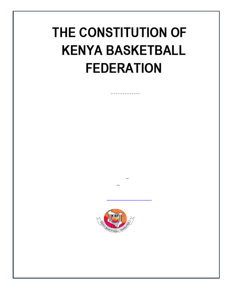 KBF CONSTITUTION FINAL 2024 Draft - Print | PDF | Federation ...