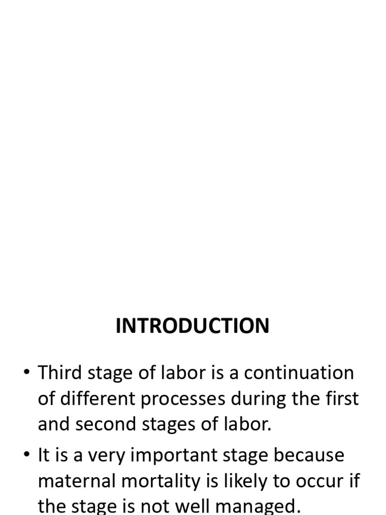 Active Management of Third Stage Labour | PDF | Childbirth | Maternal ...