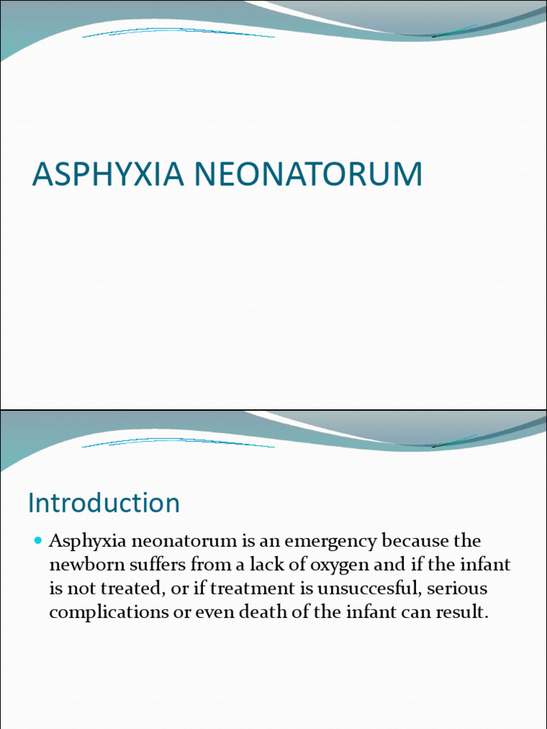 Asphyxia Neonatorum: Causes and Management | PDF | Childbirth | Fetus