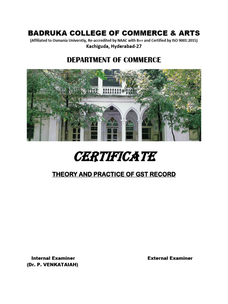 GST Certificate 2025 | PDF