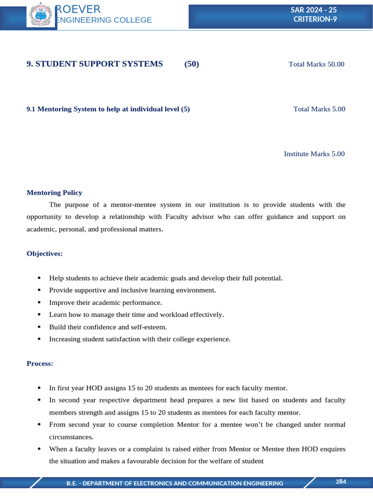 C9 ECE SAR Filenb J HJ | PDF | Mentorship | Libraries