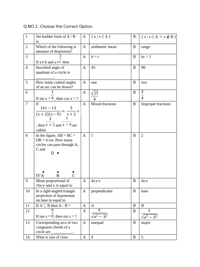10th Math Full Book Work Sheet | PDF | Circle | Perpendicular